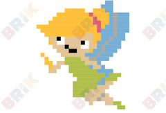 Easy Tinkerbell Pixel Art