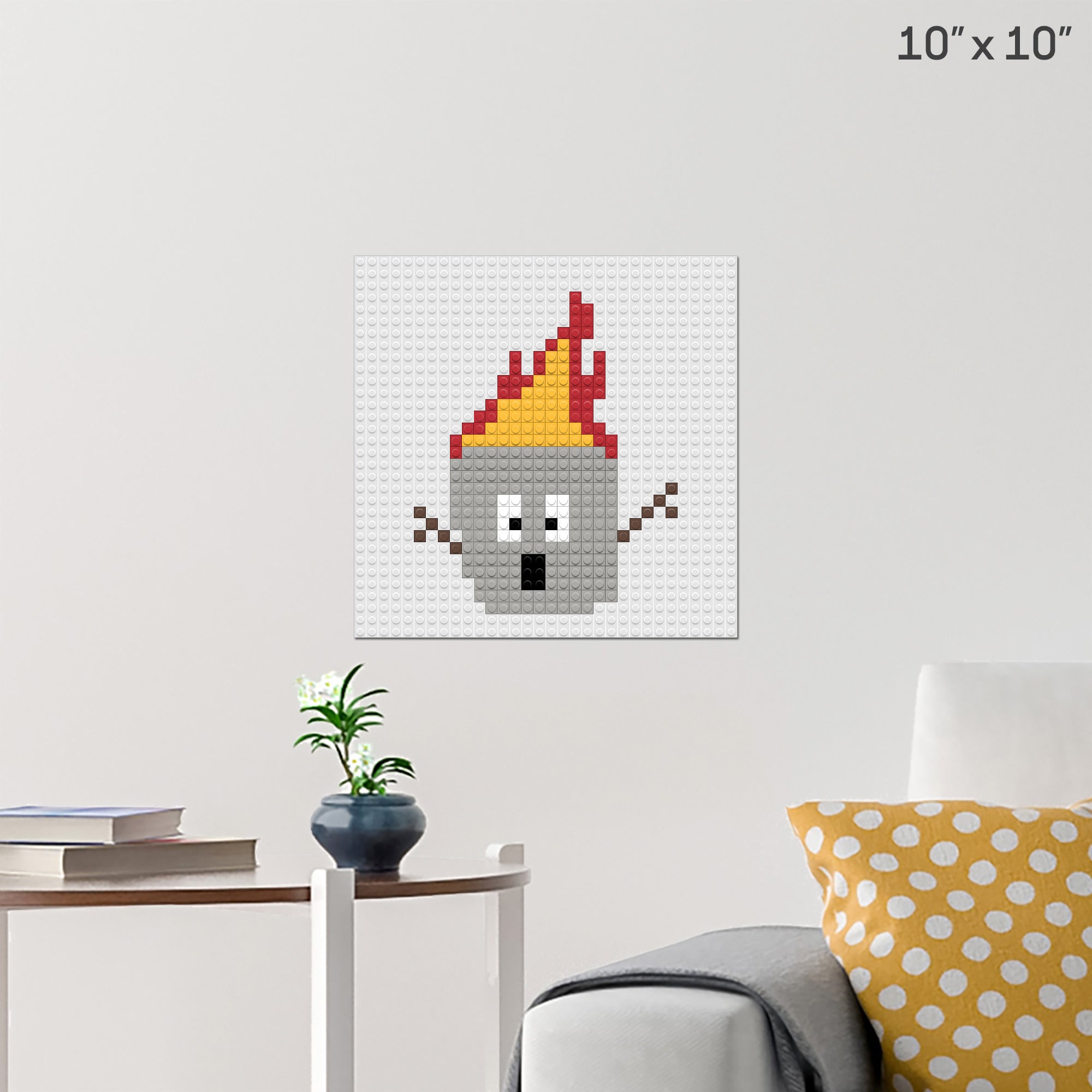 Toasted Marshmallow Pixel Art Wall Poster - Build Your Own with Bricks ...