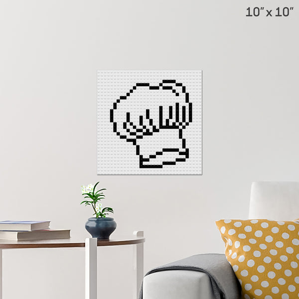 Toque Pixel Art Wall Poster - Build Your Own with Bricks! - BRIK