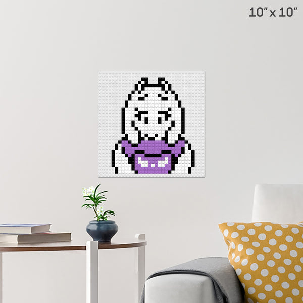 Toriel Undertale Pixel Art Wall Poster - Build Your Own with Bricks! - BRIK