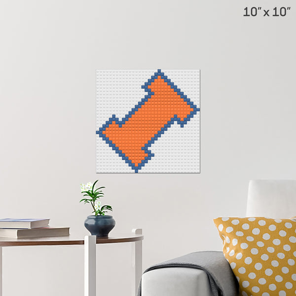 UIUC Logo Academic Cap Wall Poster - Build Your Own with Bricks! - BRIK