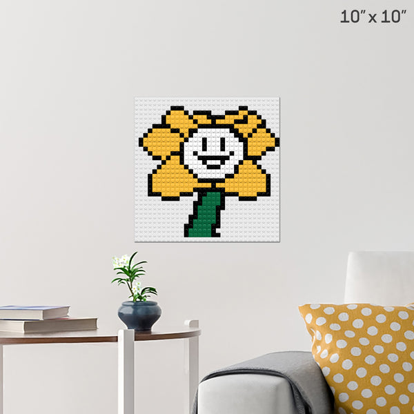 Undertale Flowey Pixel Art Wall Poster - Build Your Own with Bricks! - BRIK