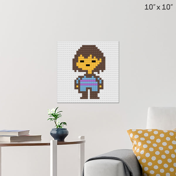 Undertale Frisk Wall Poster - Build Your Own with Bricks! - BRIK