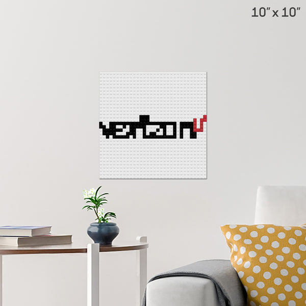 Verizon Logo Wall Poster - Build Your Own with Bricks! - BRIK