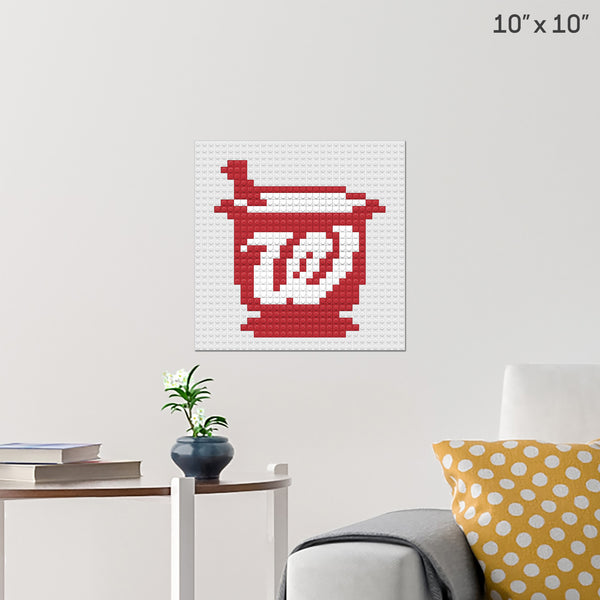Walgreen Company Logo Wall Poster - Build Your Own with Bricks! - BRIK