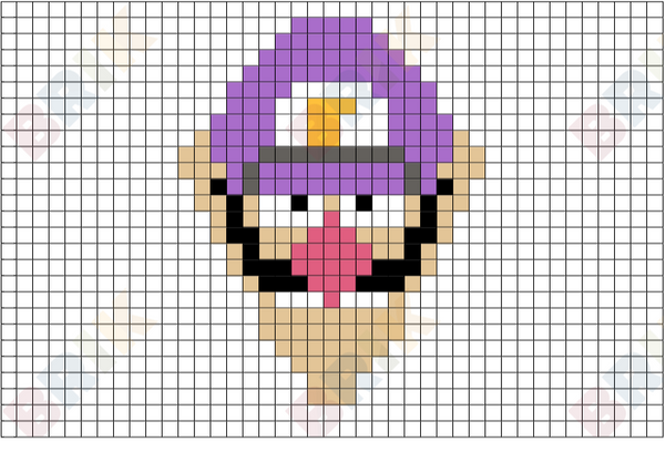 Waluigi Pixel Art – BRIK