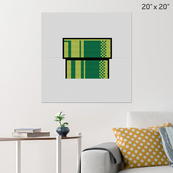 Warp Pipe Pixel Art Wall Poster - Build Your Own with Bricks! - BRIK