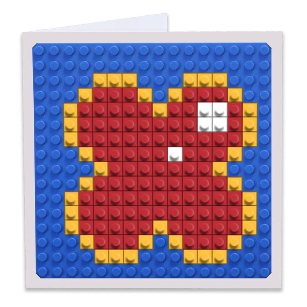 X Mark Pixel Art Build-On Greeting Card | BRIK