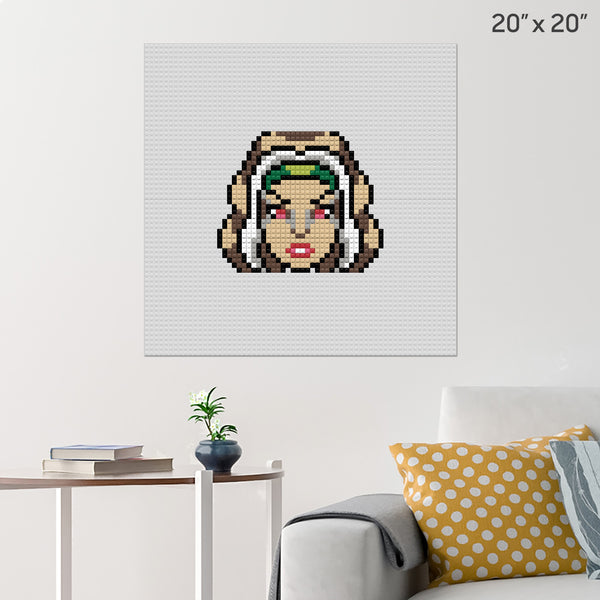 X-Men Rogue Pixel Art Wall Poster - Build Your Own with Bricks! - BRIK