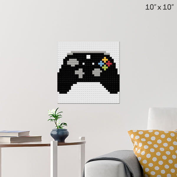 Xbox Controler Wall Poster - Build Your Own with Bricks! - BRIK