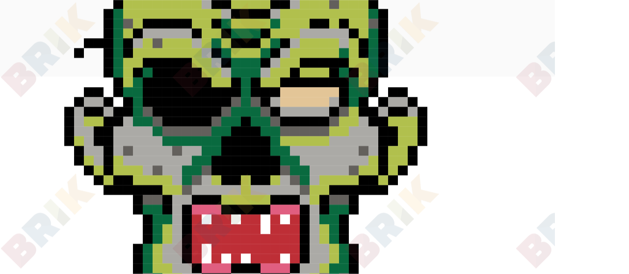 Minecraft Zombie Gezicht Pixel Art Zombie Pixel Art 8 Bit