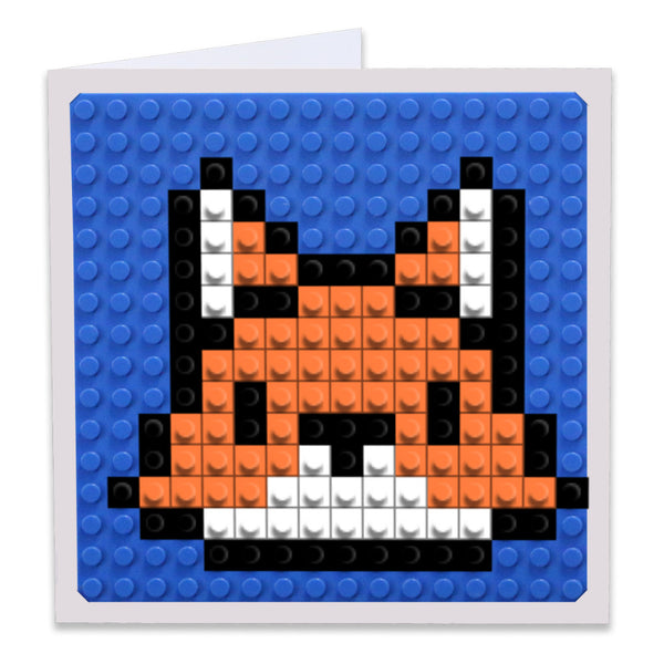 Zootopia Nick Wilde Pixel Art Build-On Greeting Card | BRIK