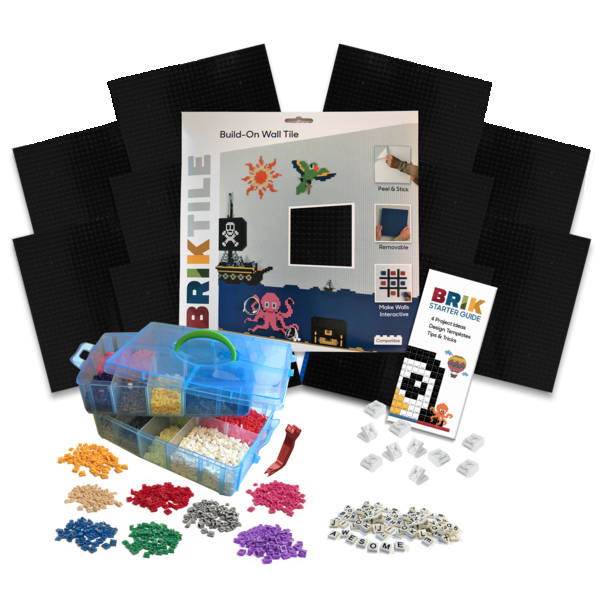 Build-On Wall Tiles - Build On Your Walls! - Removable Peel & Stick – BRIK